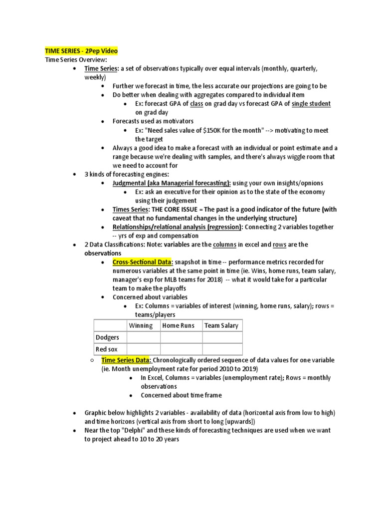 Time Series Forecasting Guide | PDF | Forecasting | Time Series