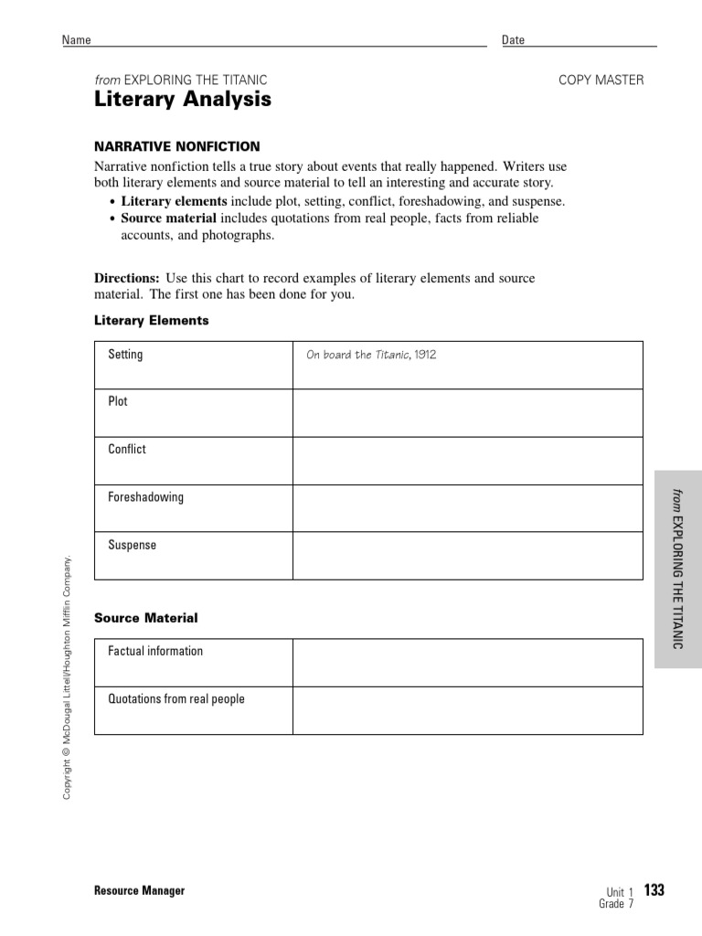 Exploring The Titanic Student Practice Packet | PDF | Creative Nonfiction