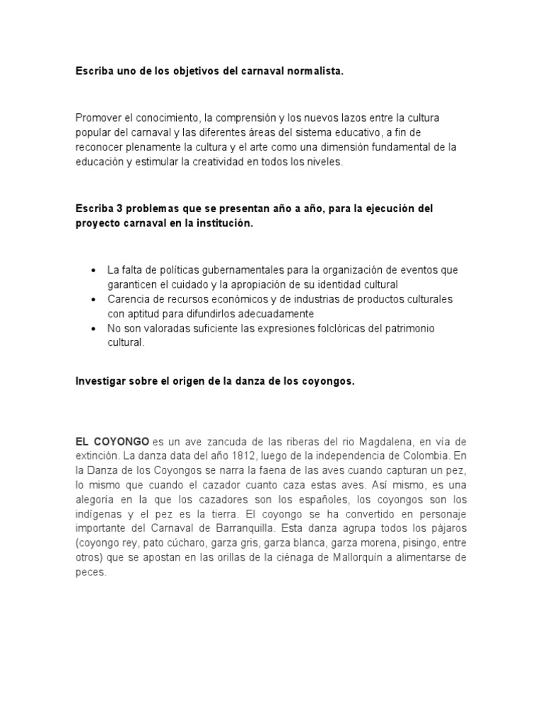 Proyecto de Carnaval | PDF | Arte