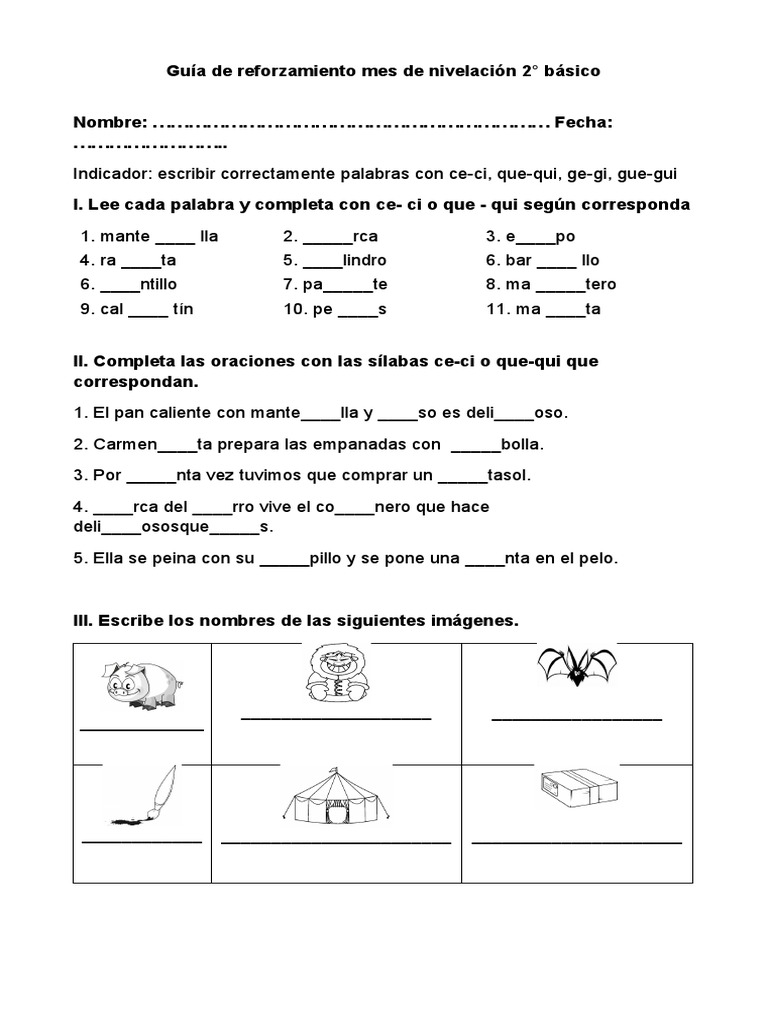 Guia N 2 Ce Ci Que Qui Ge Gi Gue Gui Reparado | PDF