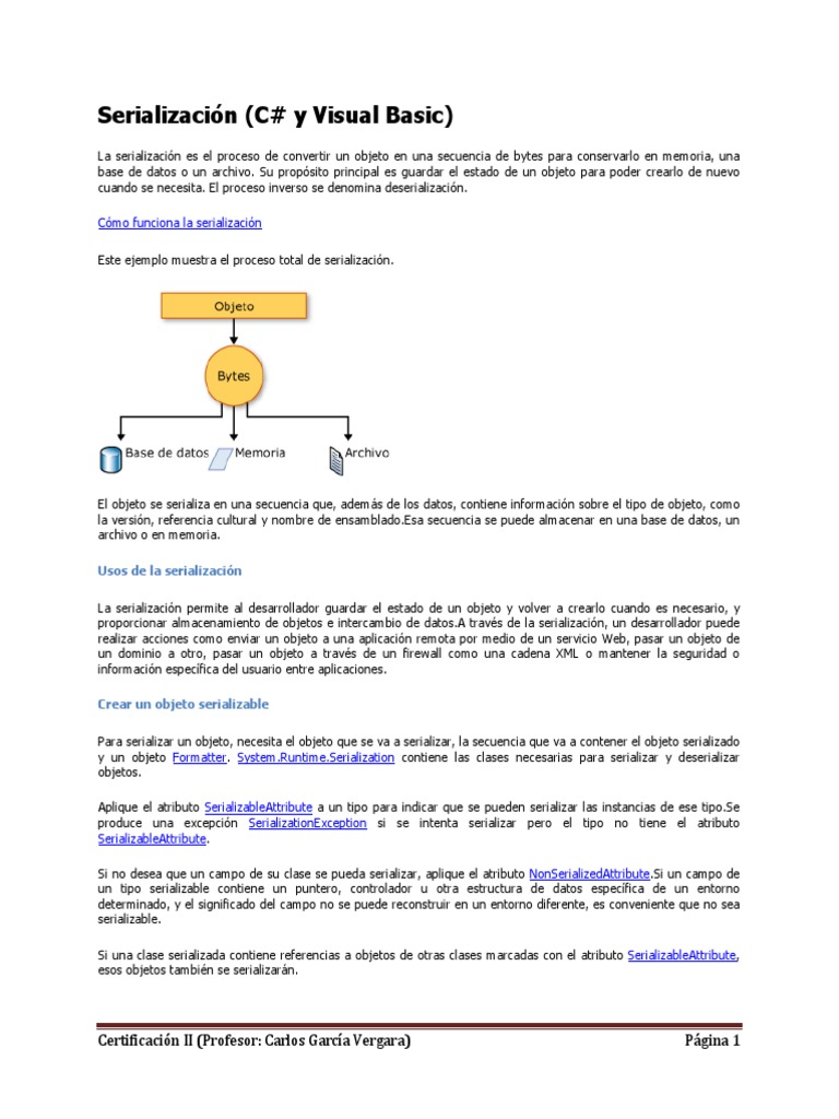 Teoria de Serialización | PDF | Xml | Objeto (informática)