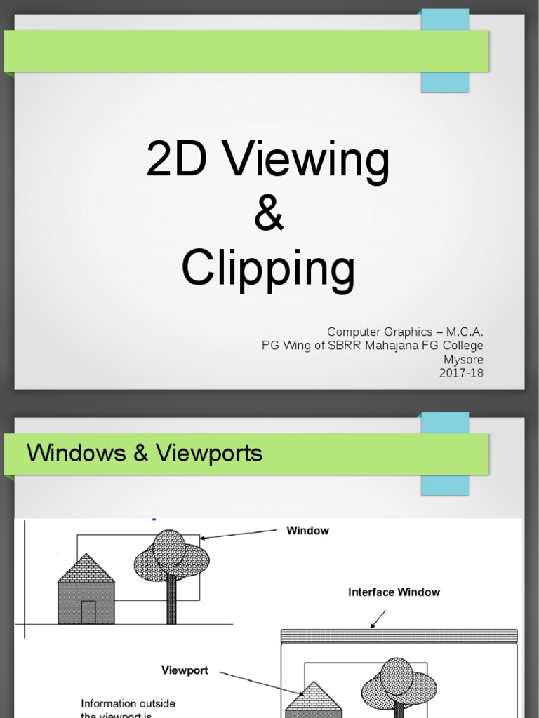 07.2D Viewing Clipping MCA | PDF | 2 D Computer Graphics | Computing