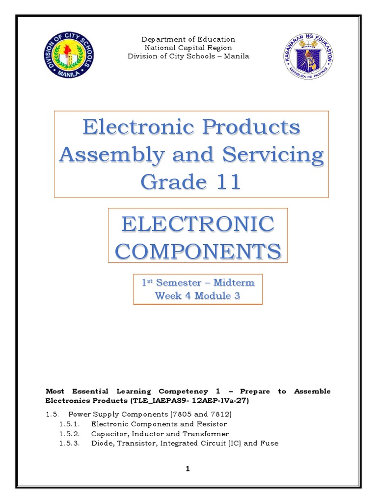 EPAS 11 - Q1 - W4 - Mod3 | PDF | Capacitor | Inductor