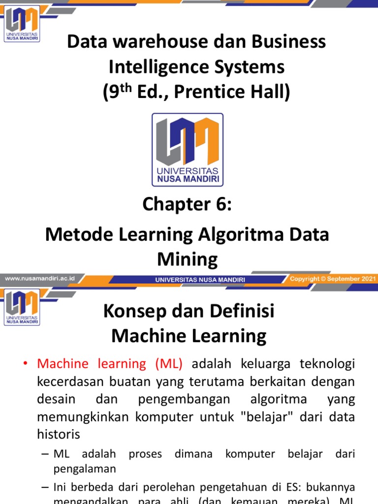 Algoritma Pembelajaran Mesin dalam Data Mining | PDF