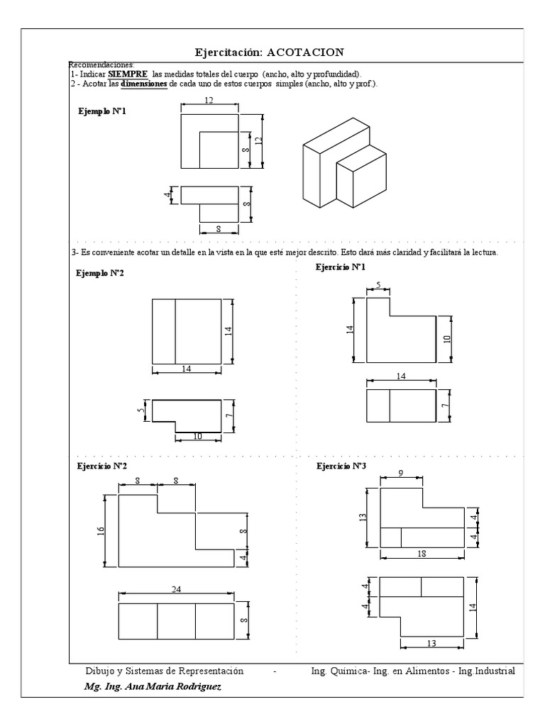 Ejercicios Resueltos Acotación | PDF