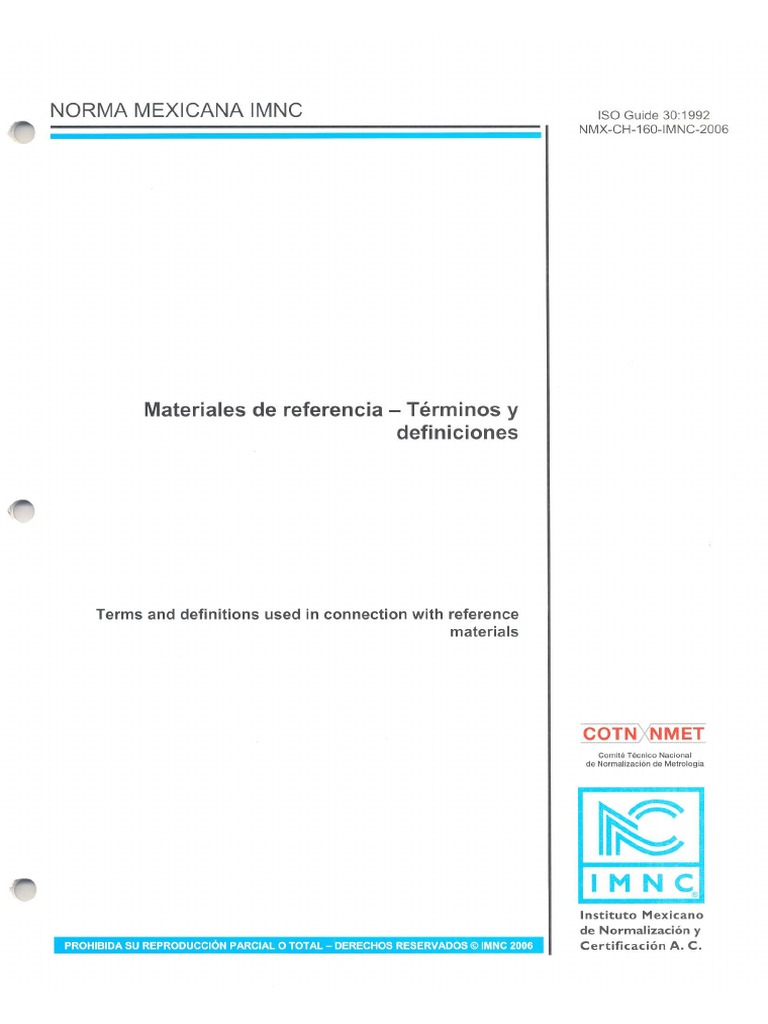 NMX CH 160 Imnc 2006 | PDF