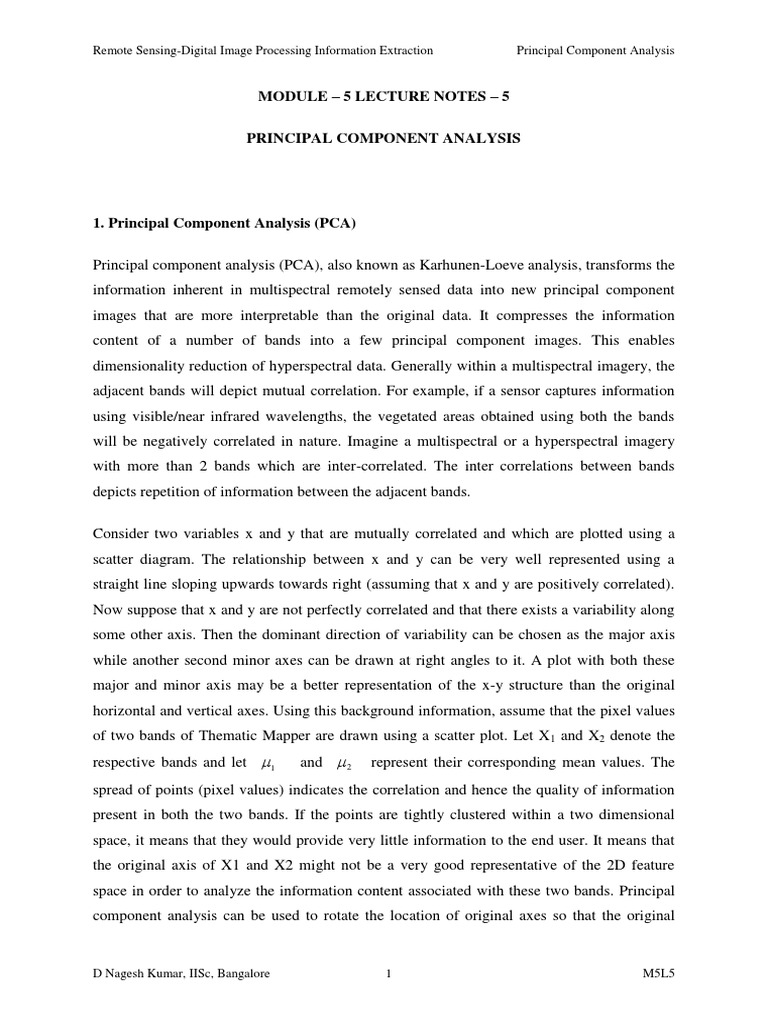 Module - 5 Lecture Notes - 5: Remote Sensing-Digital Image Processing ...