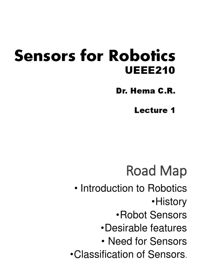 Introduction To Sensors For Robotics | PDF | Robotics | Sensor