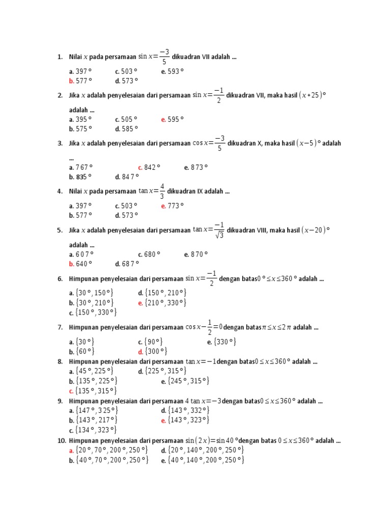 Soal Kelas XI MINAT | PDF