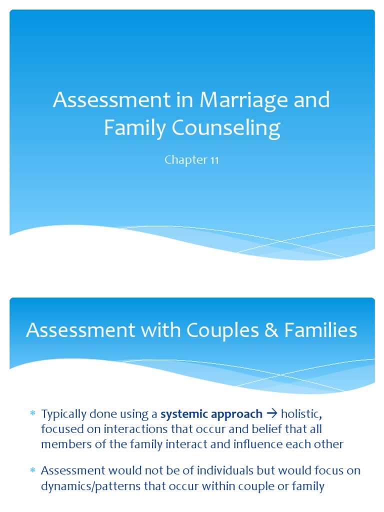 Assessment in Marriage and Family Counseling | PDF | Information ...