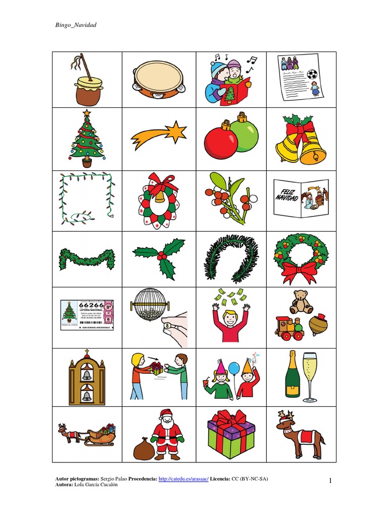 Bingo Navideño para Imprimir Gratis | PDF | Juegos y actividades