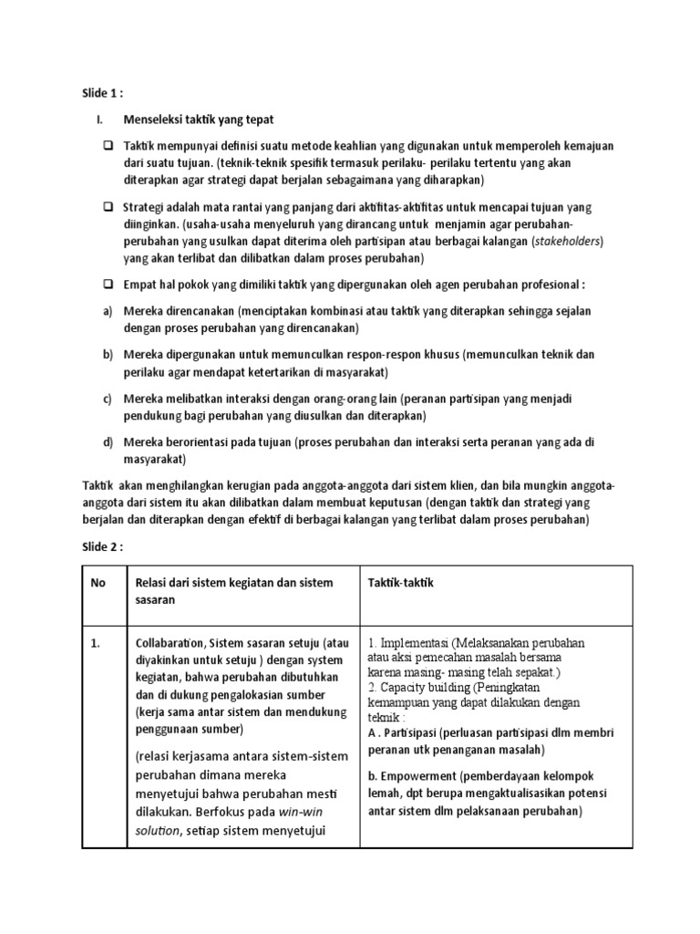 Strategi Dan Taktik | PDF