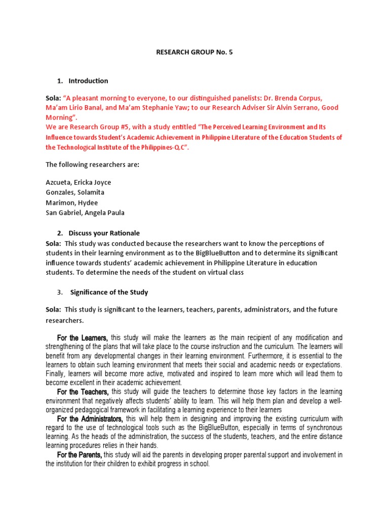 Script For Presentation | PDF | Survey Methodology | Constructivism ...