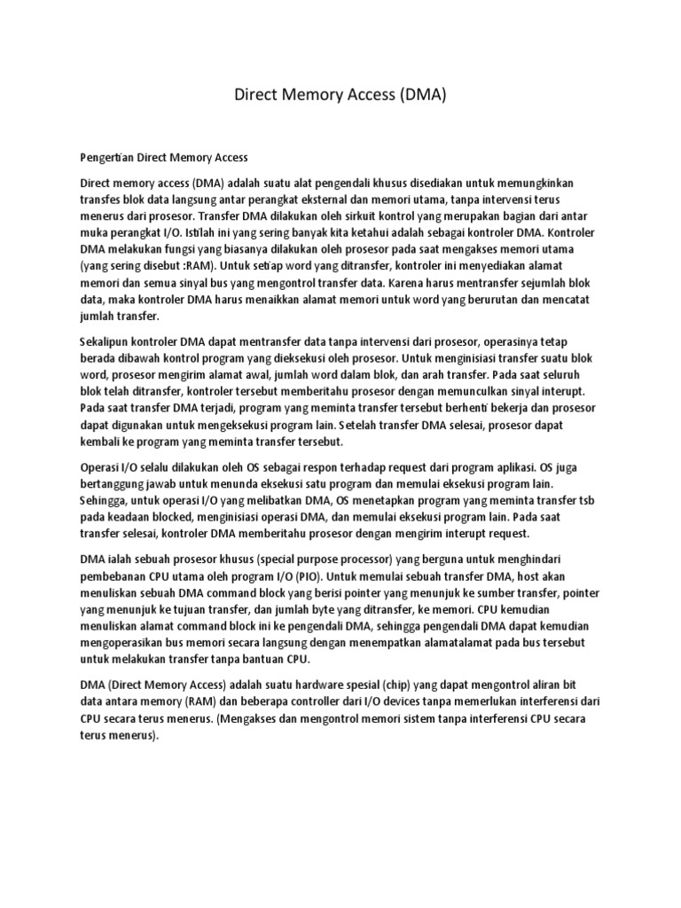 Direct Memory Access Pdf