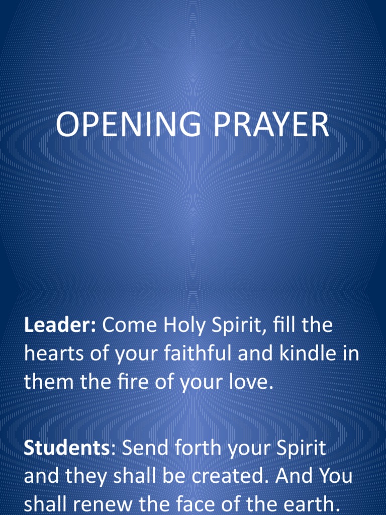 Opening Prayer | PDF