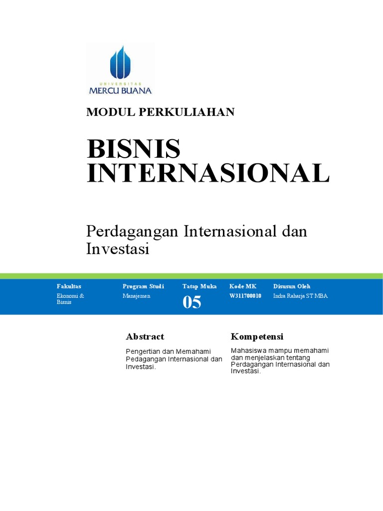 Modul Bisnis Internasional (TM5) | PDF | Bisnis