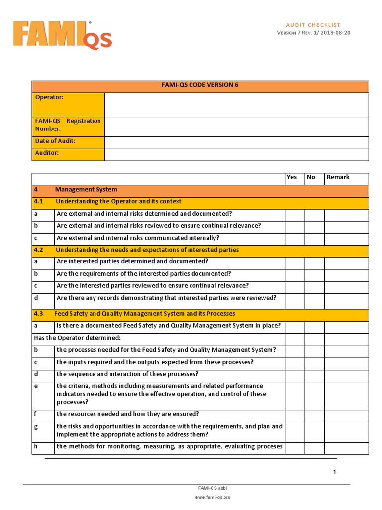 Management Process Audit Checklist Template Report | PDF | Audit ...
