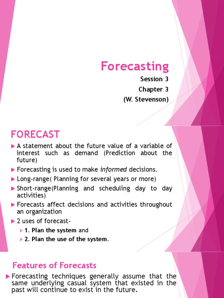 Session 3-Ch 3 (Stevenson) | PDF | Forecasting | Correlation And Dependence