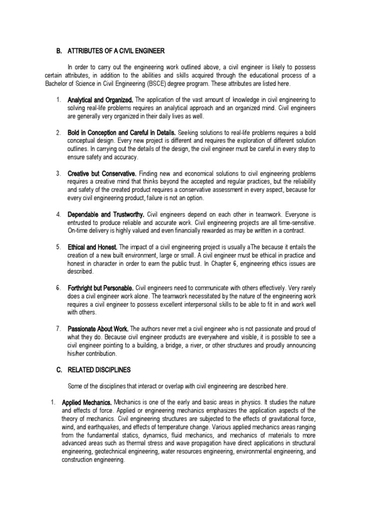 Essential Qualities of Civil Engineers | PDF | Engineering | Civil ...