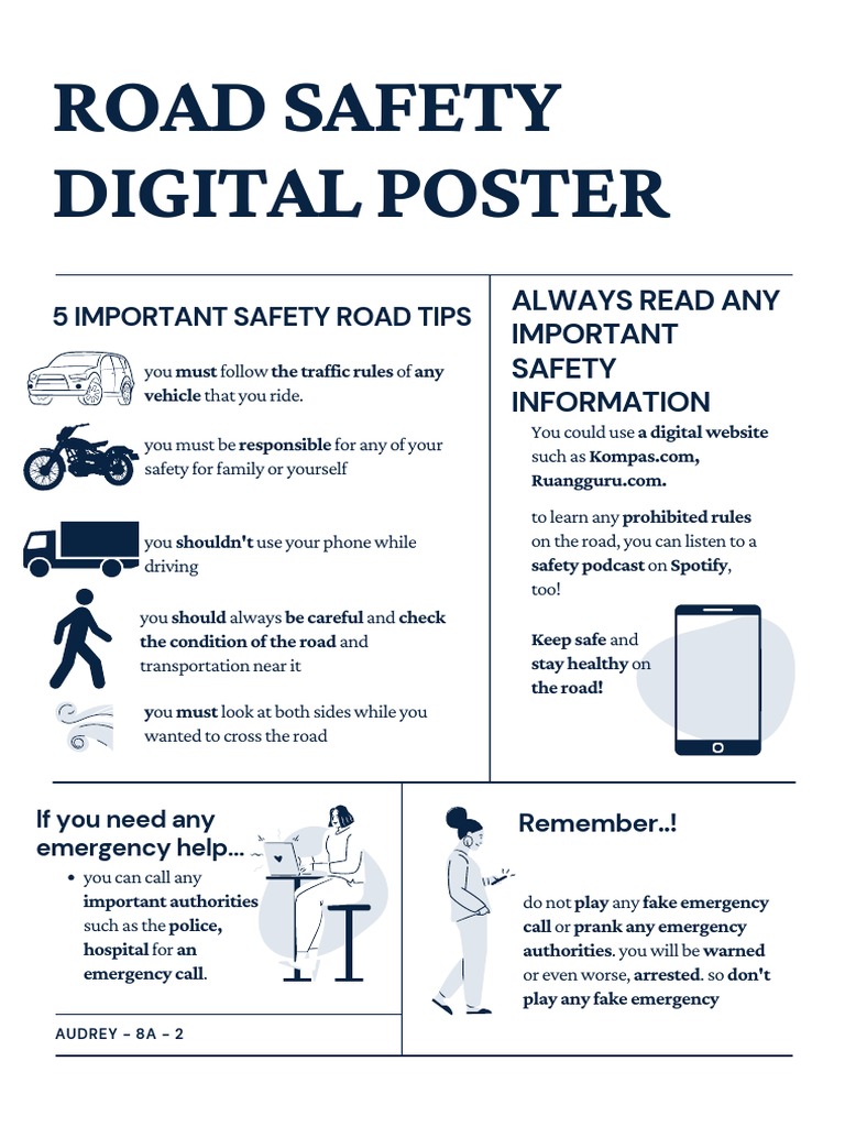 Road Safety Tips and Rules Poster | PDF