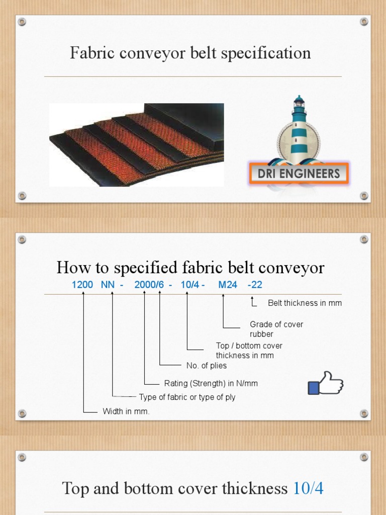 Rubber Conveyor Belt Specification | PDF