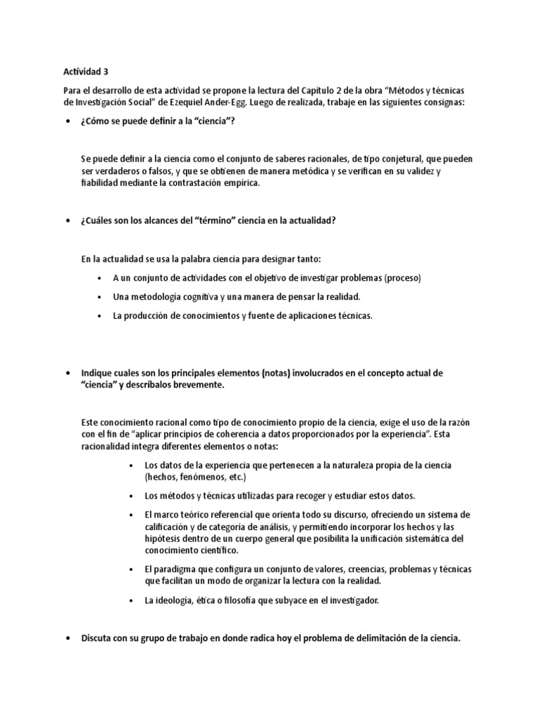 Activ. 3. Texto de Ezequiel Ander-Egg | PDF