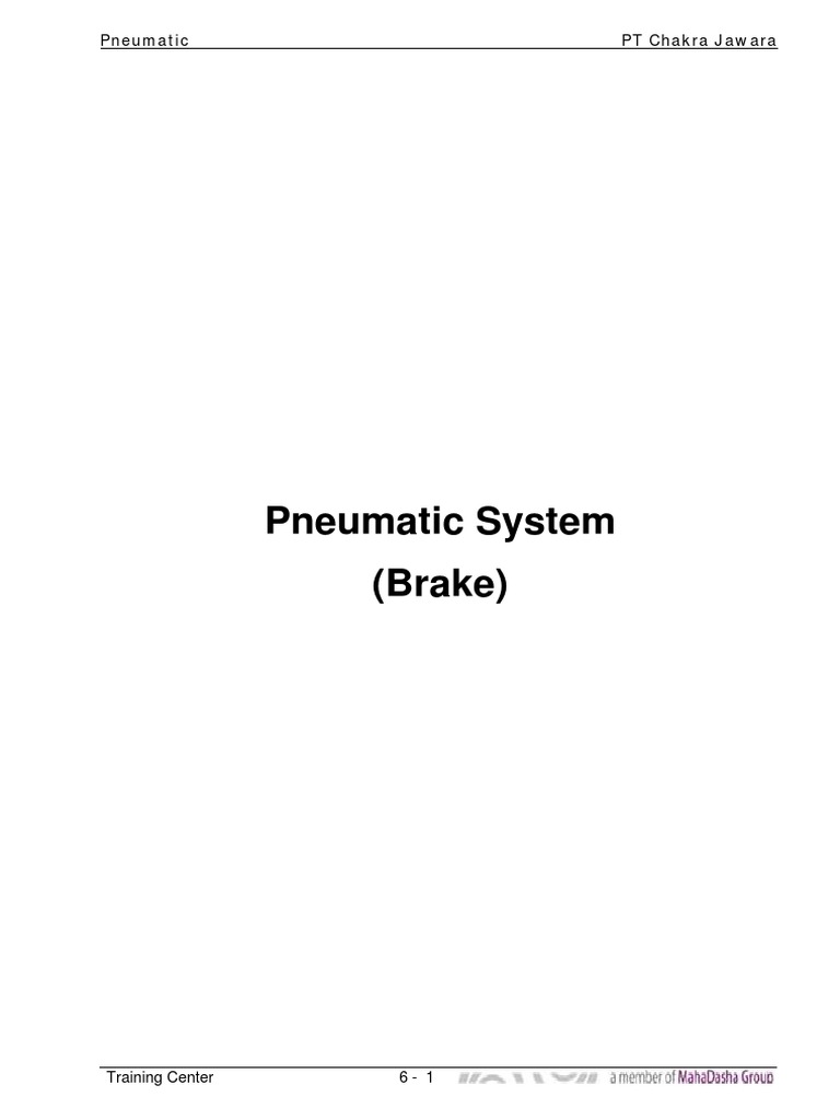 Pneumatic and Brake System | PDF