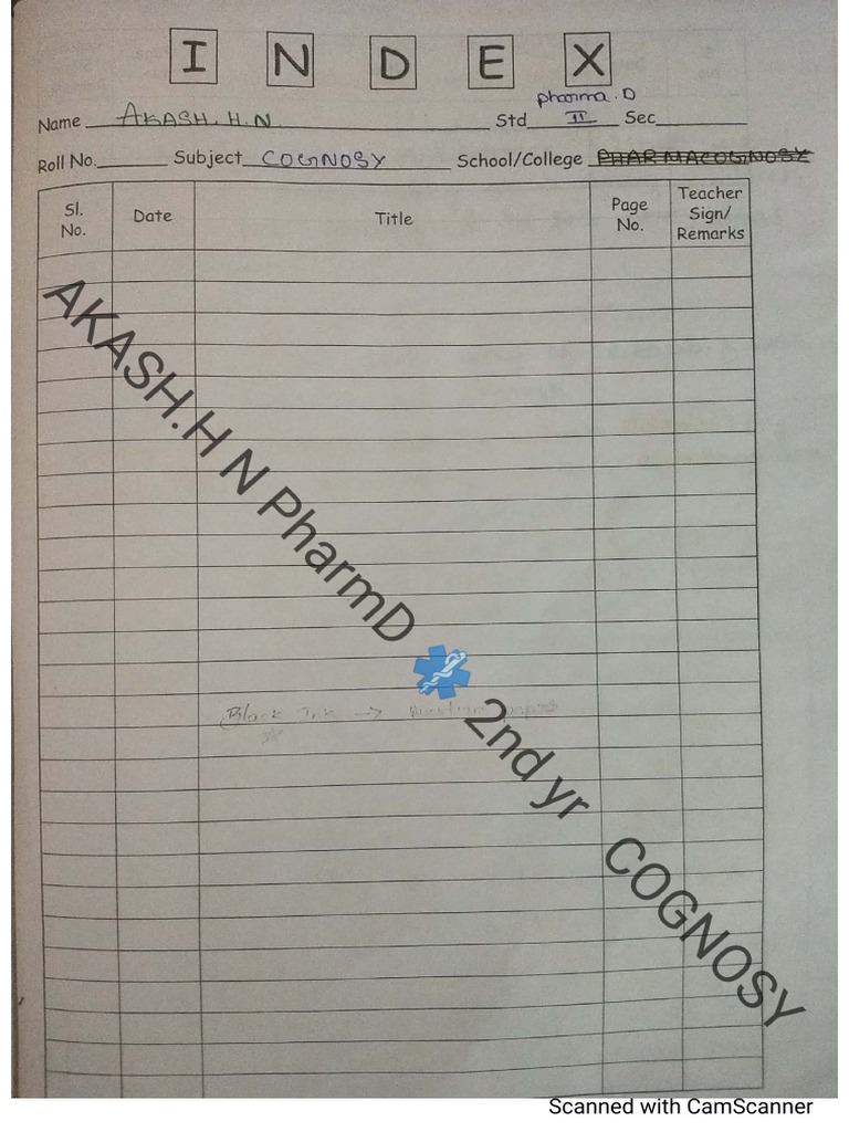Cognosy PharmD 2nd Yr | PDF