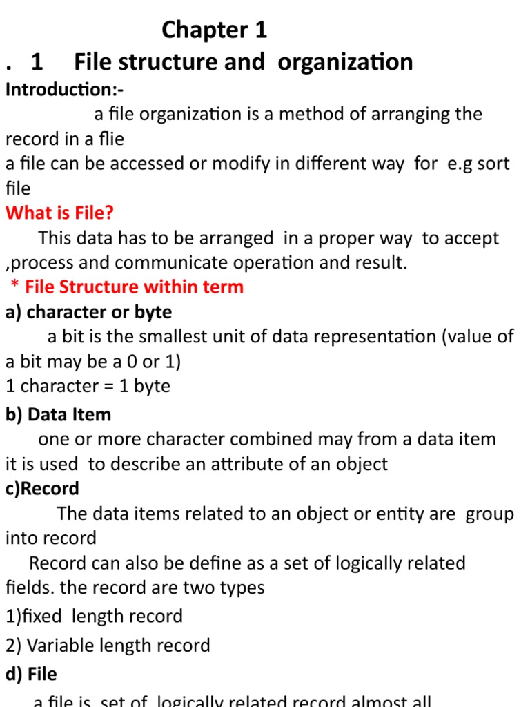 1 File Structure & Organization | Download Free PDF | Database Index ...