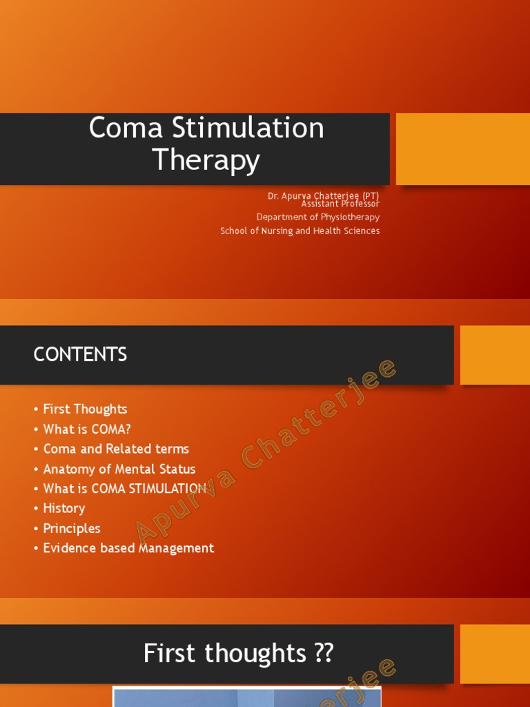 Coma Stimulation Therapy | Download Free PDF | Coma | Perception