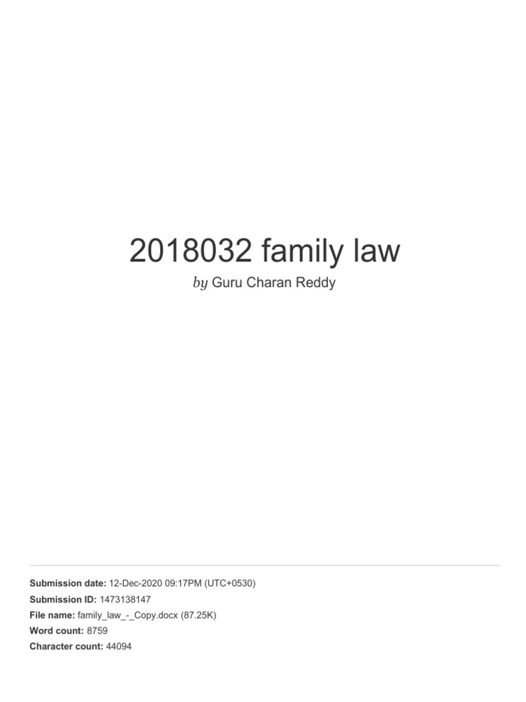 Family Law | PDF | Computing