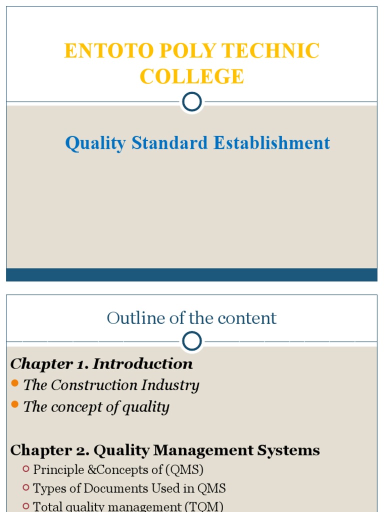 Establishing Quality Standards in Construction | PDF | Quality ...