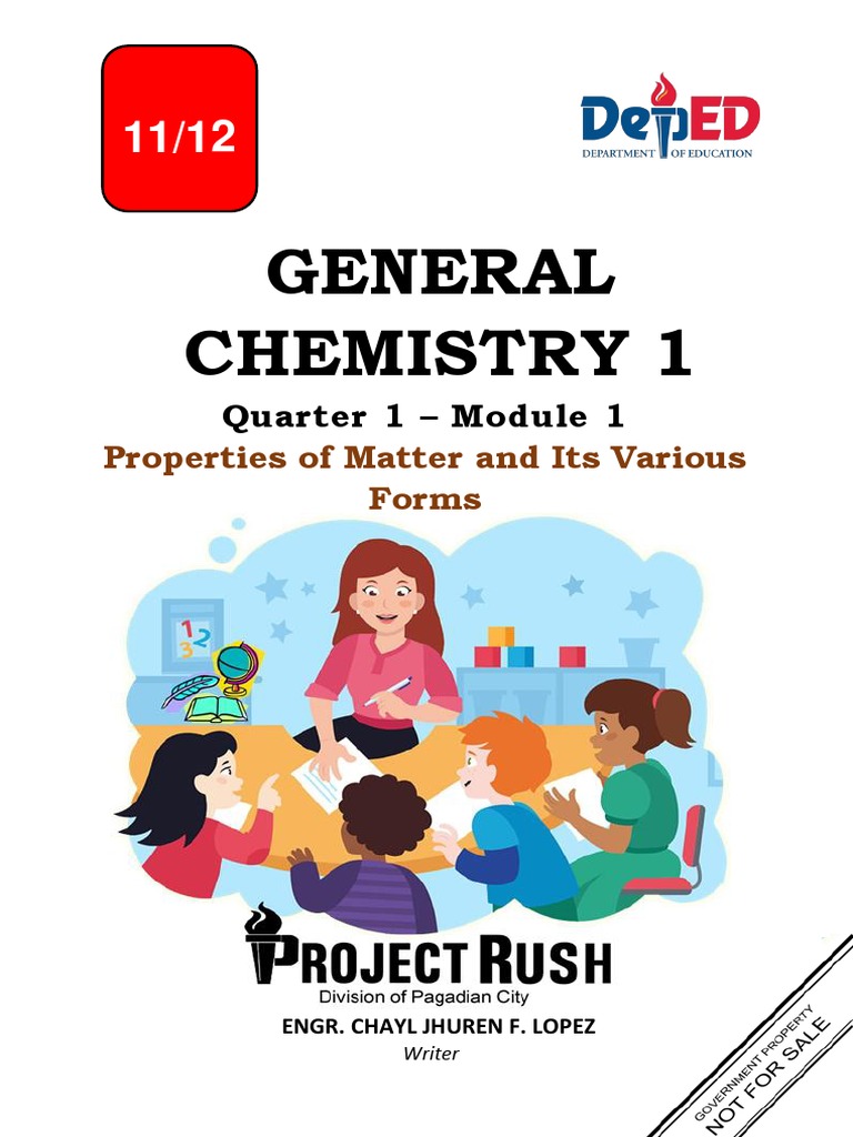 General Chemistry 1: Quarter 1 - Module 1 | Download Free PDF | Solution | Chlorine