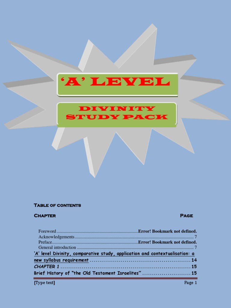 'A' Level Divinity Study Pack | PDF | Gospel Of Matthew | Gospel Of John