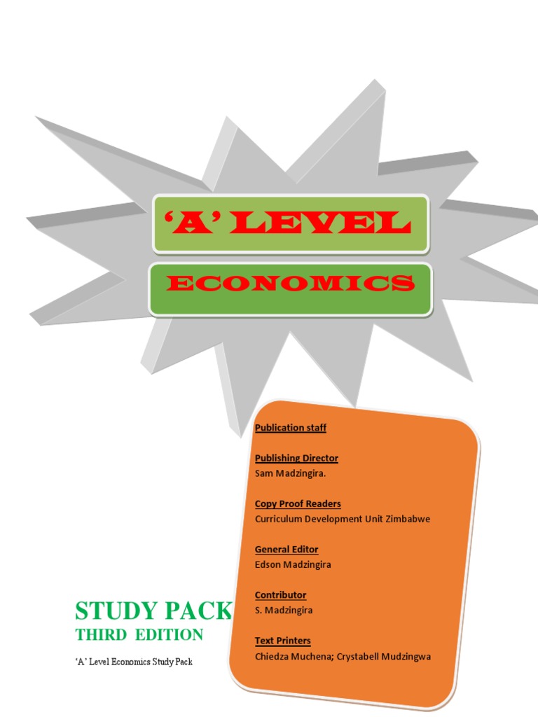 'A' Level Economics Study Pack | PDF | Supply (Economics) | Demand