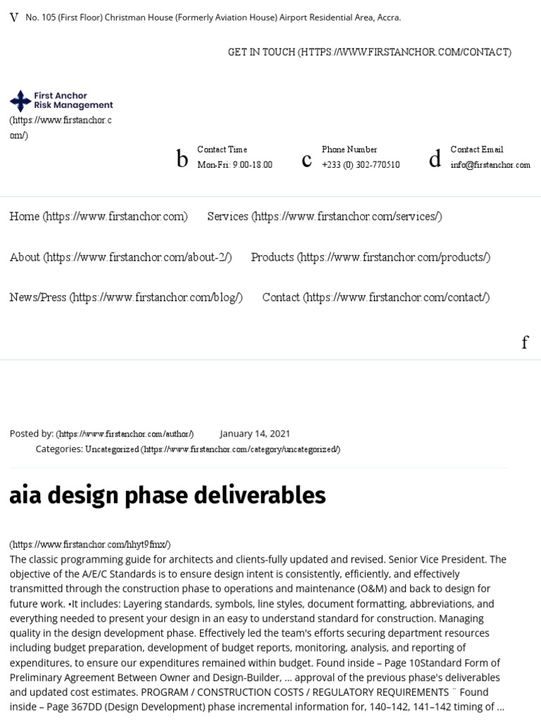 Aia Design Phase Deliverables | PDF | Specification (Technical Standard ...
