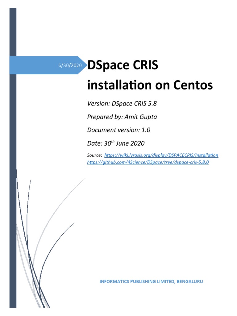 Dspace Cris Installation On Centos | PDF | Software | Software Engineering