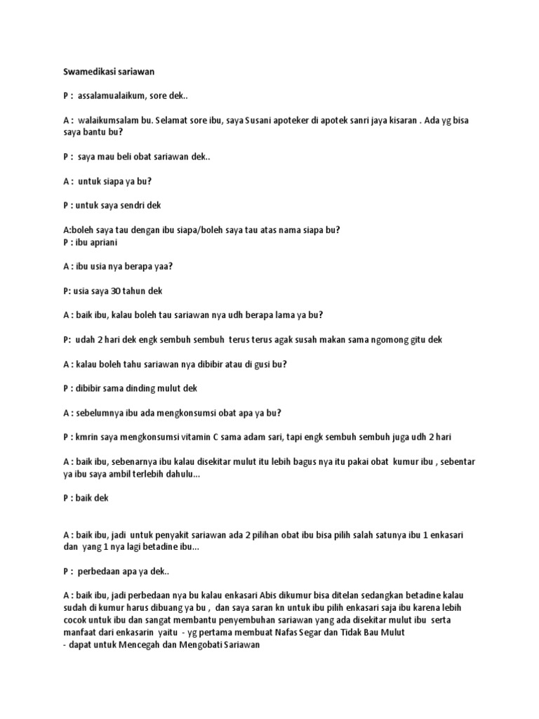 Swamedikasi Sariawan dengan Enkasari | PDF | Kesehatan Holistik