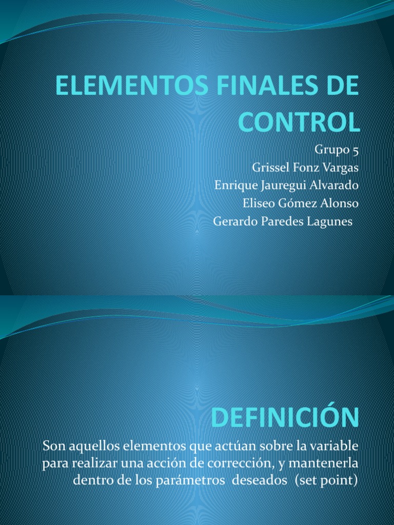 Elementos Finales de Control | PDF