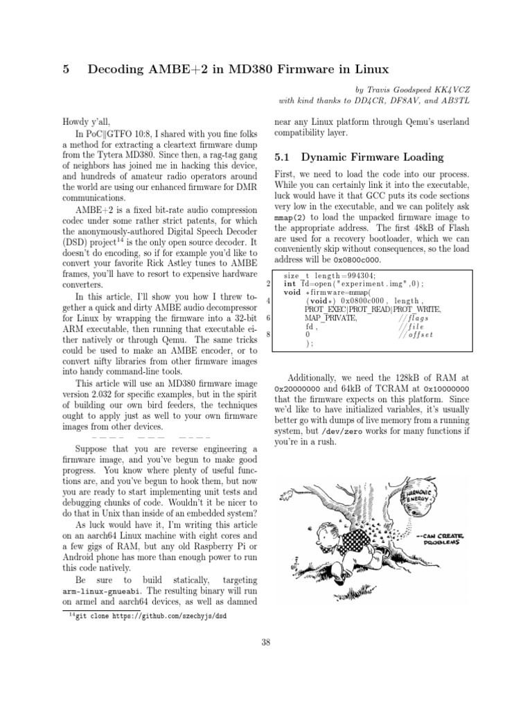 Decoding AMBE+2 in MD380 Firmware in Linux | PDF | Codec | Arm Architecture