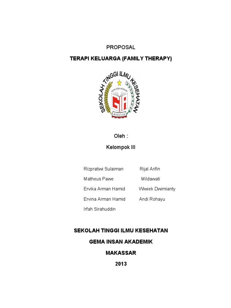 Proposal Terapi Keluarga Efektif | PDF | Kesehatan Holistik | Sains & Matematika