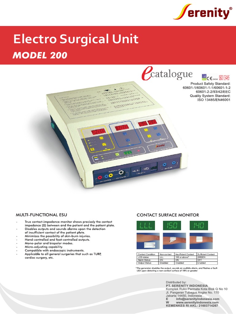 Electro Surgical Unit Model 200 | PDF