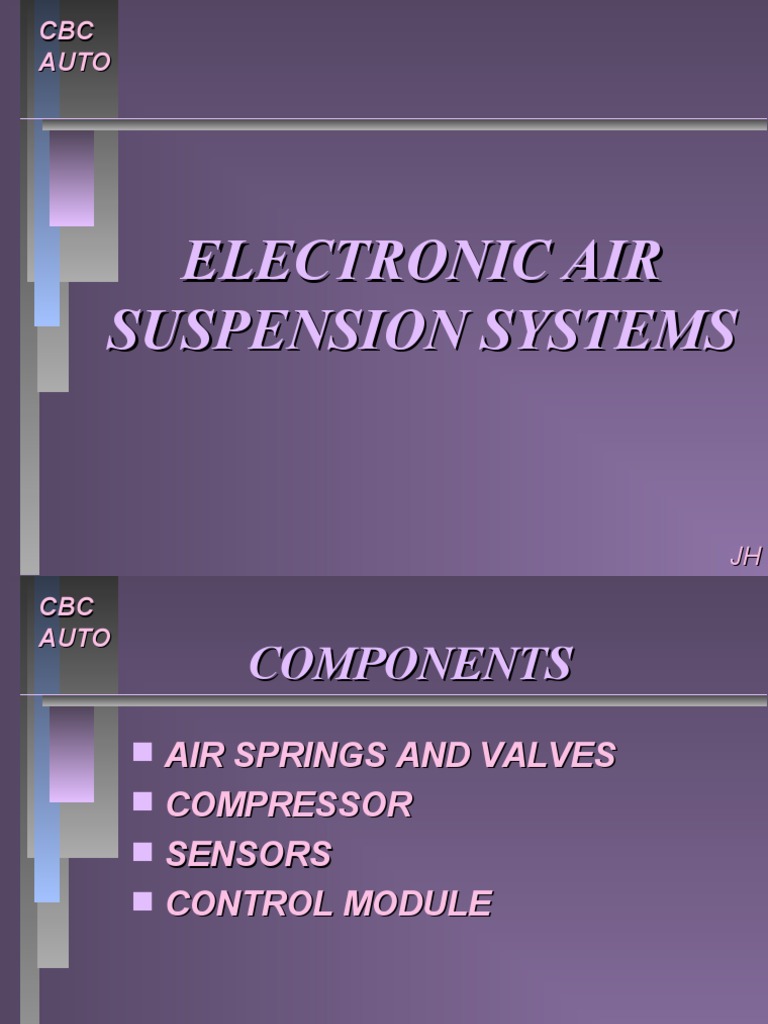 Electronic Air Suspension System Guide | PDF | Transport | Vehicle ...
