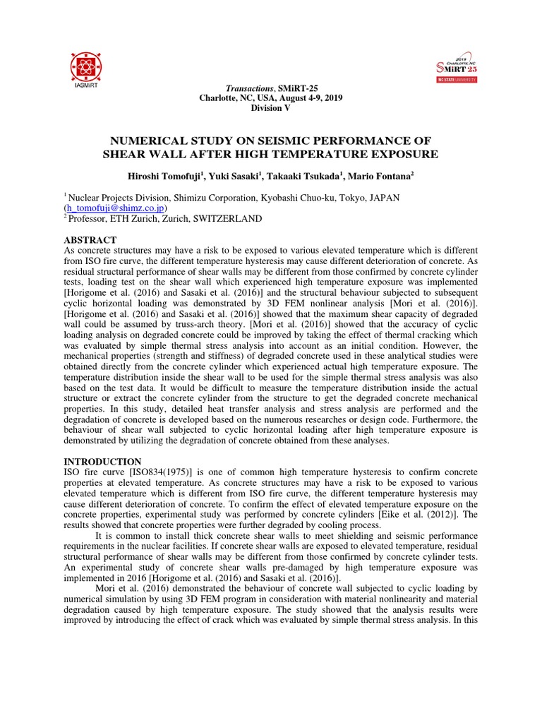 SMiRT 25 Numerical Simulation | PDF | Strength Of Materials | Fracture