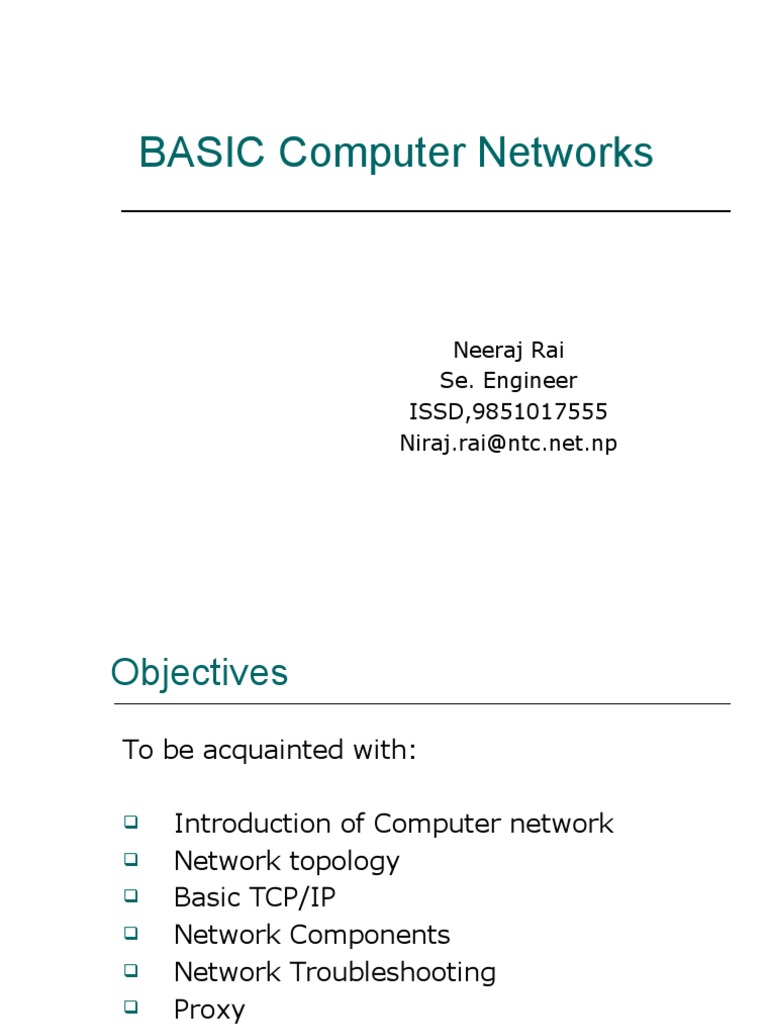 Basic Computer Network | PDF | Ip Address | Computer Network