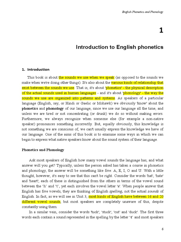 Introduction To English Phonetics: Phonetics and Phonology of Our ...