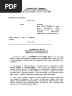 Sample Unjust Vexation, Grave Threats Complaint | PDF