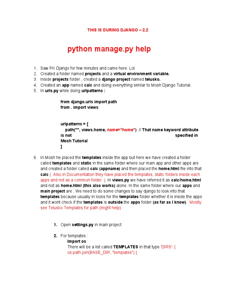 Python Manage - Py Help: This Is During Django - 2.2 | Download Free ...