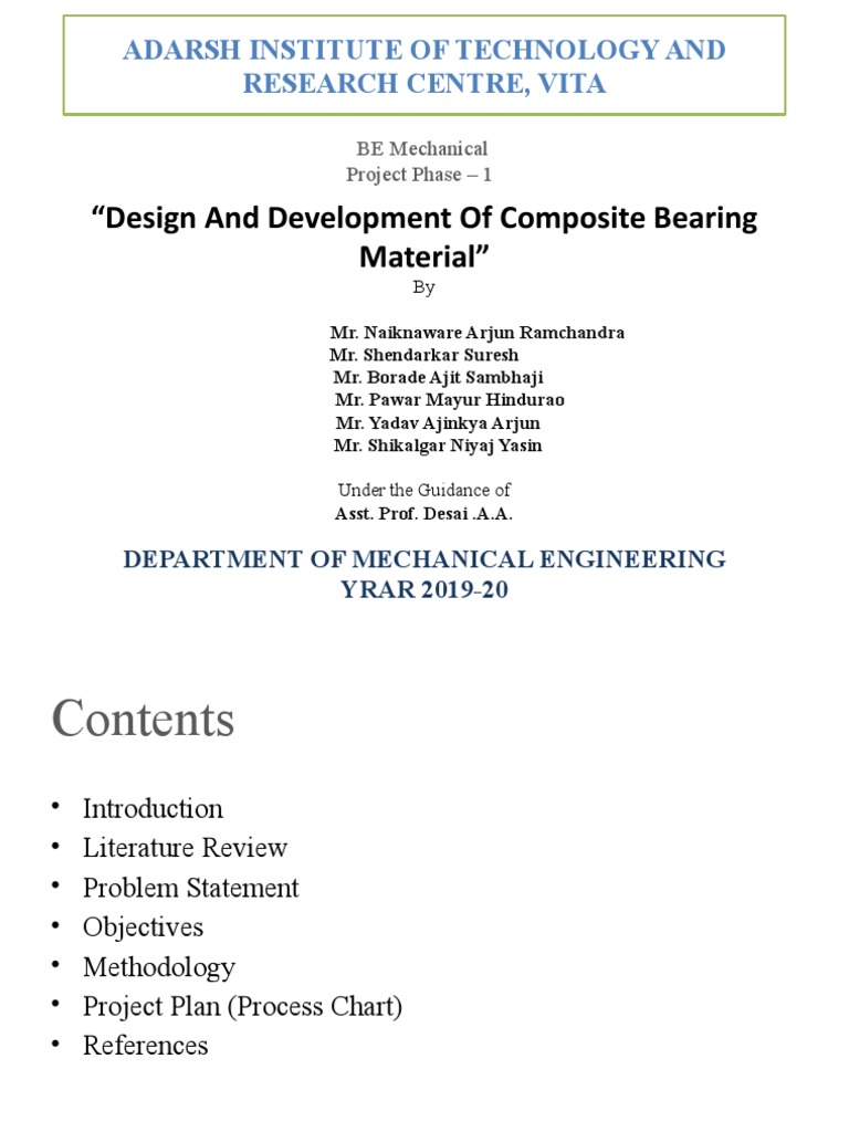 Design and Development of Composite Bearing Material | PDF | Composite ...