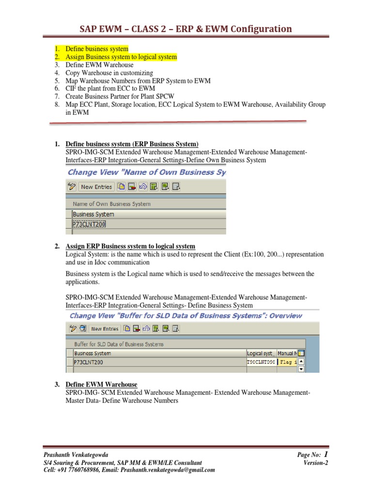 EWM Configuration Steps Guide | PDF | Enterprise Resource Planning ...